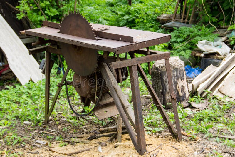 Rusty Circular Saw in Old Sawmill Stock Image - Image of carpentry ...