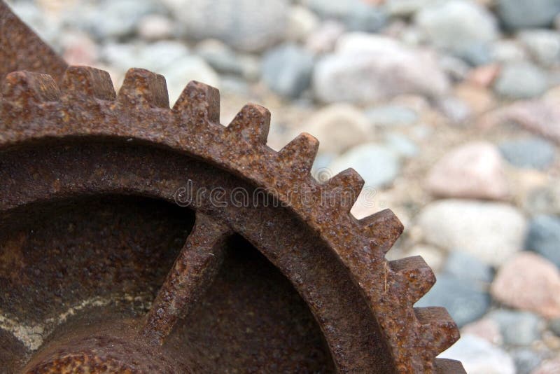 Rusty cogwheel or gear stock image. Image of machinery - 3725447