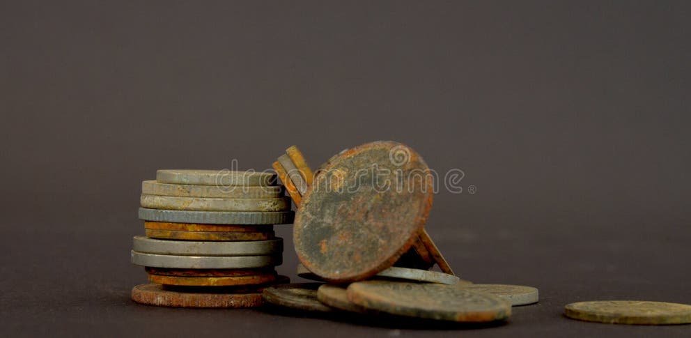 Rusty coins stock image. Image of european, investment - 66901365