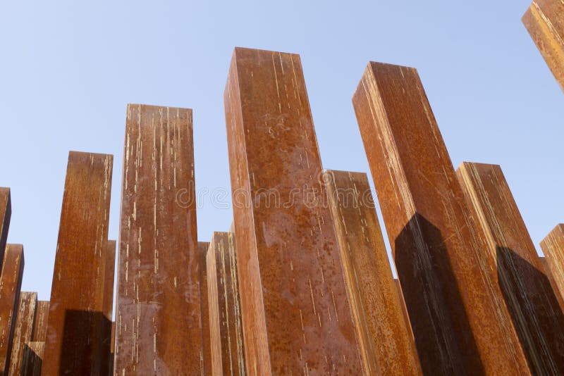 Rusty columns stock image. Image of standing, passing - 21179205