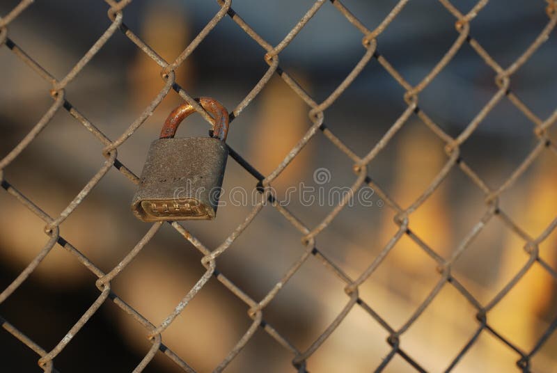 When is a lock not a lock? stock image. Image of safe - 202859811