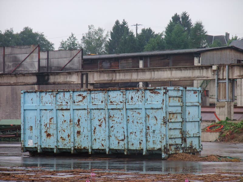 Rusty container outside stock photo. Image of container - 83195016