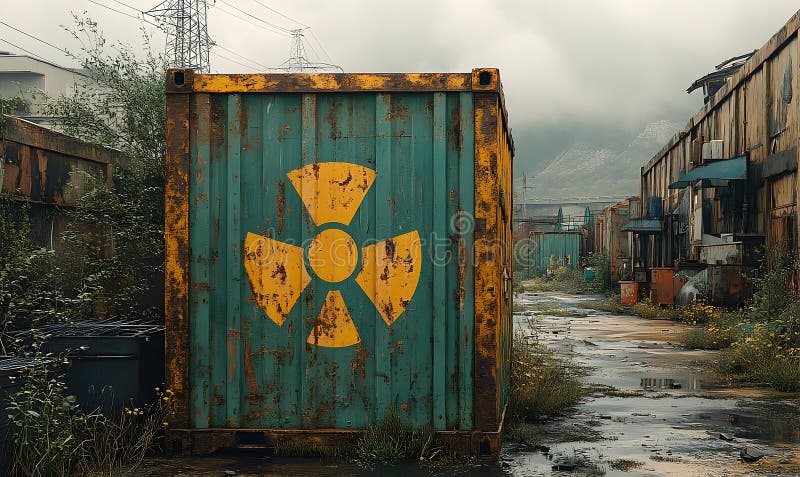 Rusty Radioactive Container Stock Illustration - Illustration of ...
