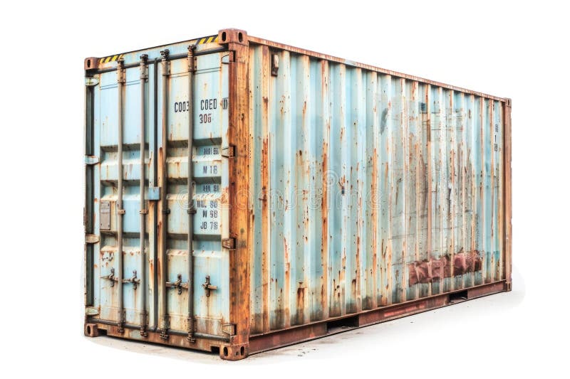 A Rusty Container Sits on a White Surface, Perfect for Use in ...