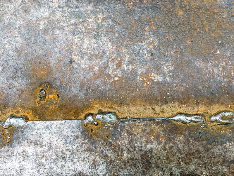 Rusty Brown Metal Surface with Welding Seam Stock Photo - Image of dark ...