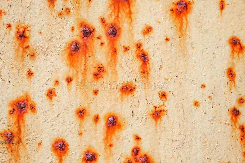 Rusty Corrosion Spots on Painted Metal Surface Stock Photo - Image of ...