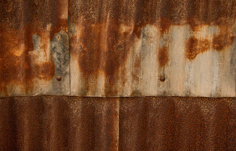 Rusty Corrugated Iron Metal Stock Image - Image of galvanize ...