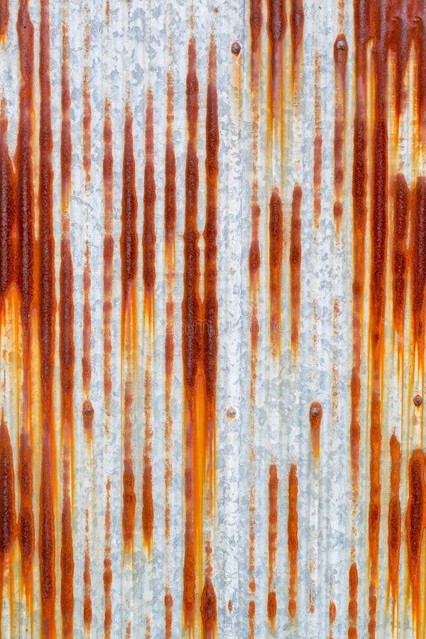 Rusty Corrugated Iron Metal Stock Photo - Image of scratched, rusty ...