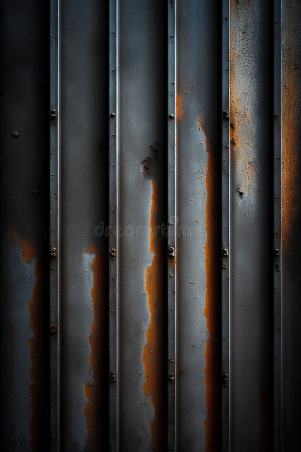 Rusty Corrugated Metal Roofing Texture Stock Illustration ...