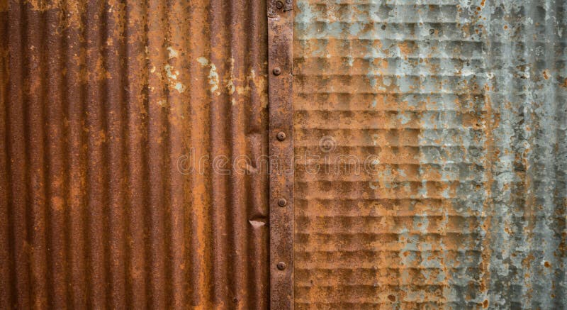 Rusty Corrugated Metal Panel Texture Stock Illustration - Illustration ...