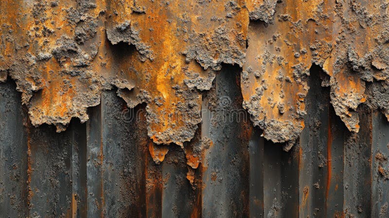Rusty Corrugated Metal Panels Stock Illustration - Illustration of ...