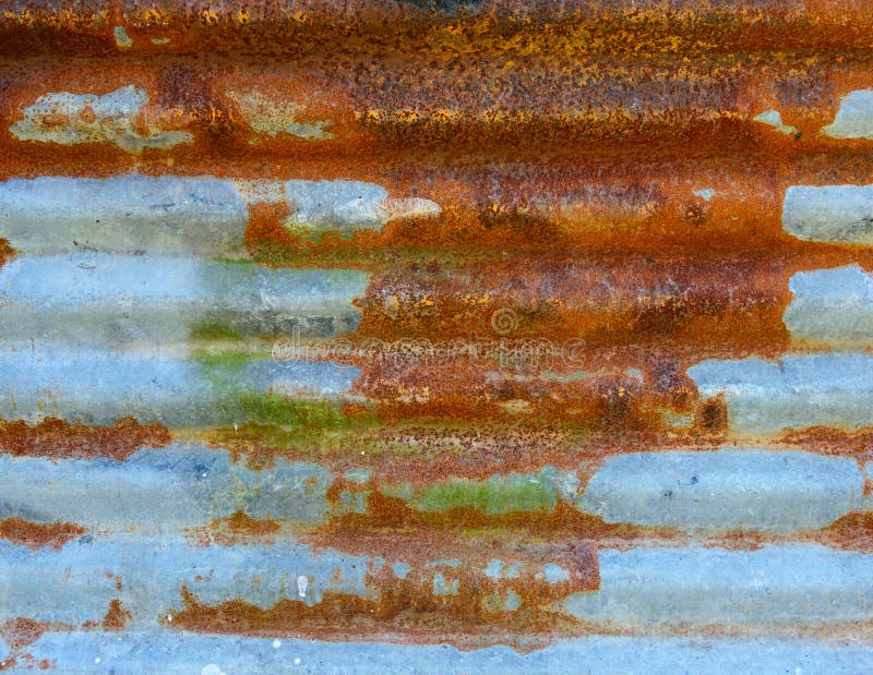 Rusty Corrugated Metal Sheet Stock Photo - Image of architectural ...