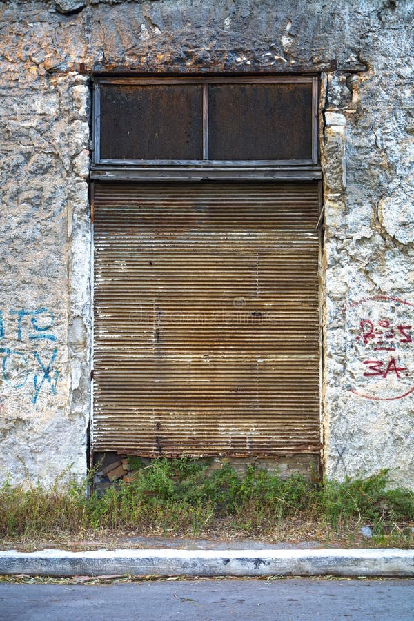 Metal shutters stock photo. Image of shut, door, shutter - 12654196