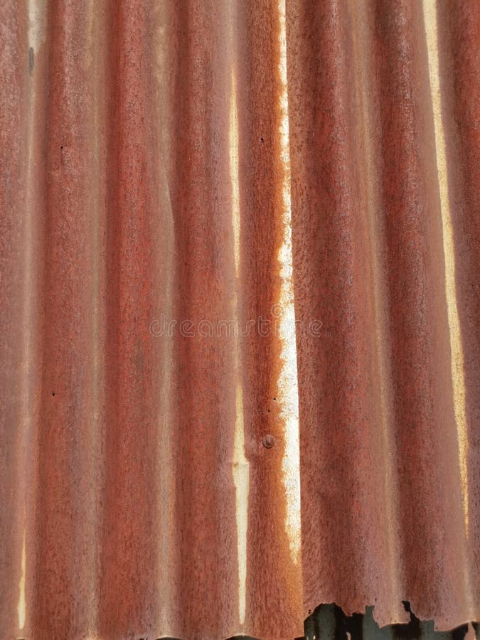 Rusty Corrugated Metallic Sheet Pattern Stock Photo - Image of ...