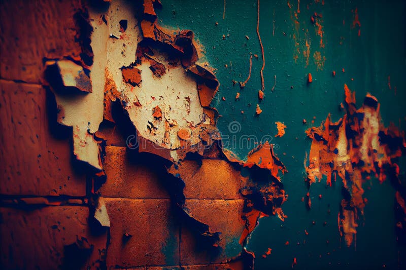 Rusty and Cracked Old Wall Texture.generative Ai Stock Illustration ...