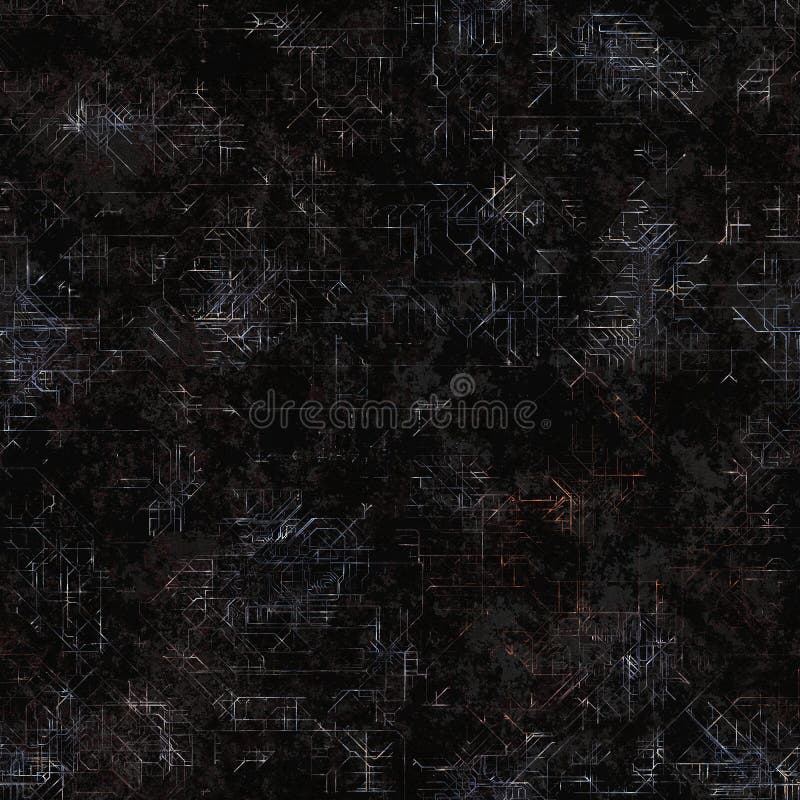 Rusty Cyber Metal Plate with Alternative Panel Layout, Derelict Old ...