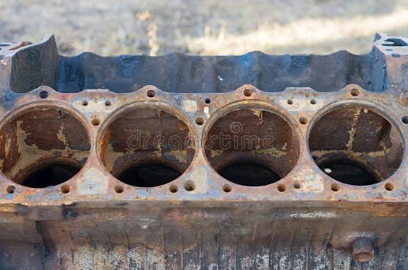 Rusty cylinder engine stock photo. Image of steel, iron - 76530996