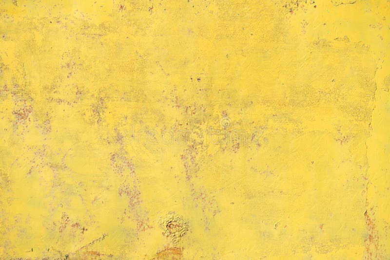 Rusty Damaged Metal Aged Surface Yellow Texture Background Stock Image ...