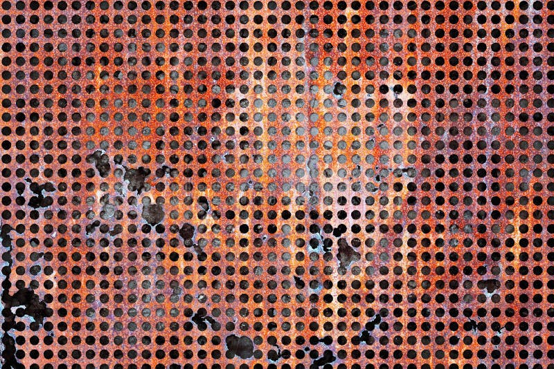 Rusty Damaged Steel Sheet with Holes Stock Photo - Image of oxidated ...