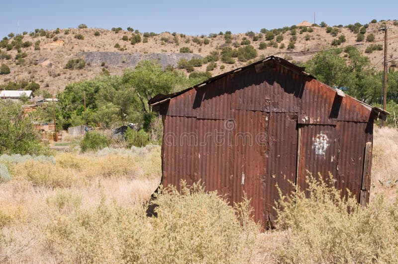 Rusty desert mining shack stock photo. Image of rusty - 5588228