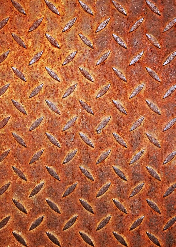 Rusty diamond metal plate stock image. Image of golden - 11621921