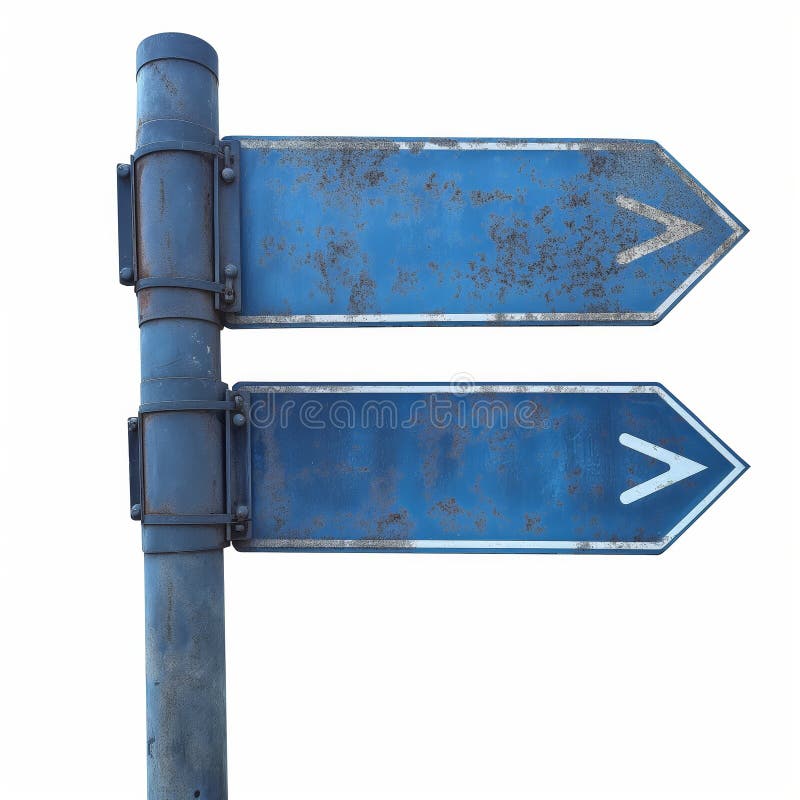 Blank Directional Signpost Two Arrows Guidance Navigation Stock Photos ...