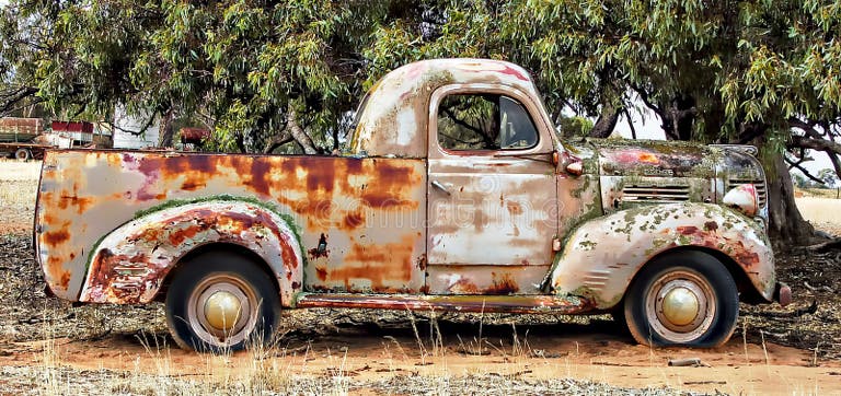 Rusty Dodge foto de stock. Imagem de valioso, geral - 105436246