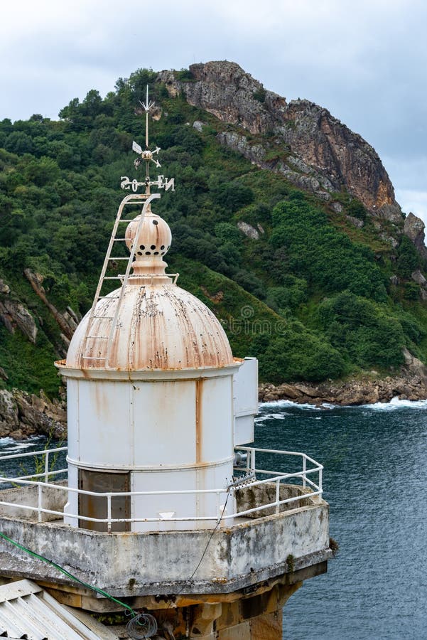 Rusty dome of a lighthouse stock photo. Image of south - 138173798