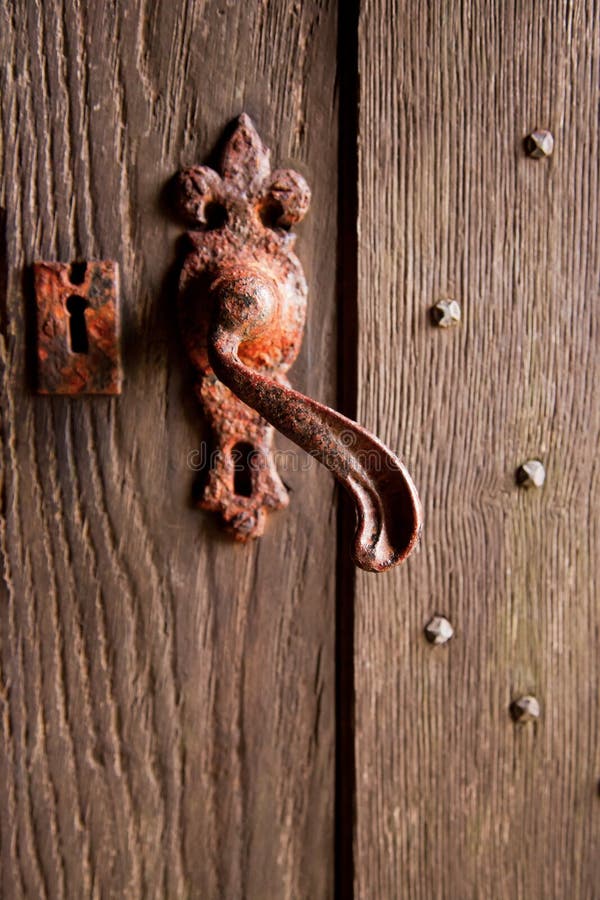 Rusty door handle stock image. Image of church, handle - 27911659