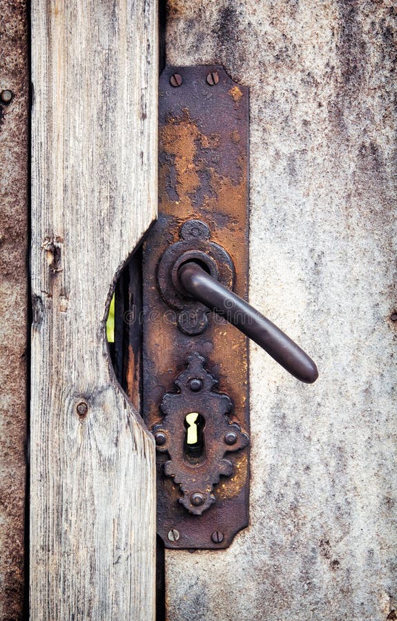 Rusty door knob stock photo. Image of detail, building - 60144946