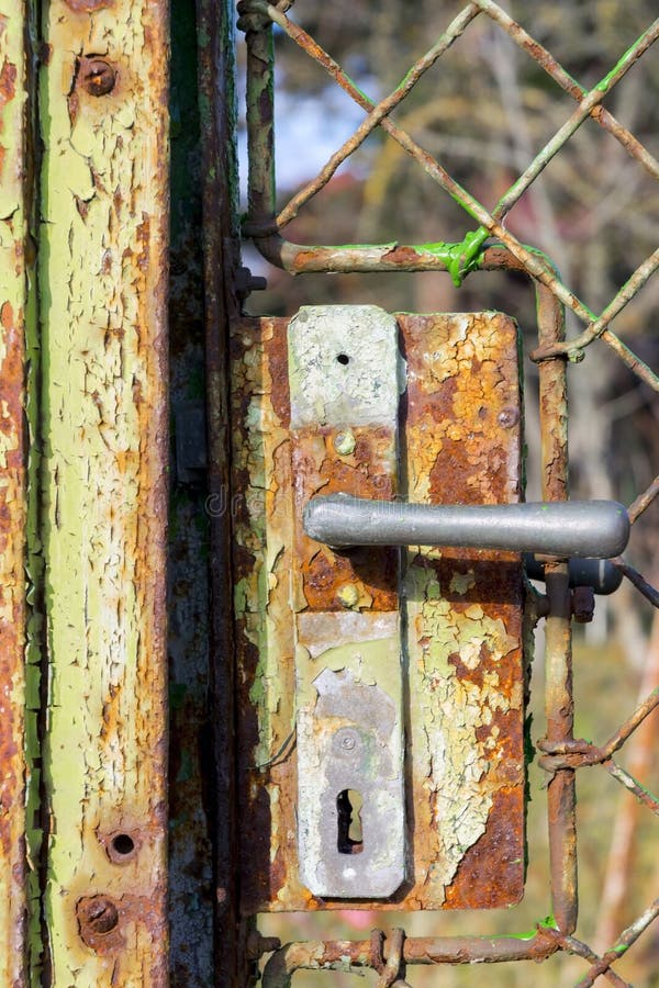 Rusty Door Lock stock image. Image of obsolote, lock - 130138413