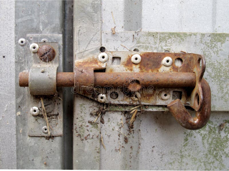 Rusty Door Lock stock image. Image of clasp, gate, metal - 94046531