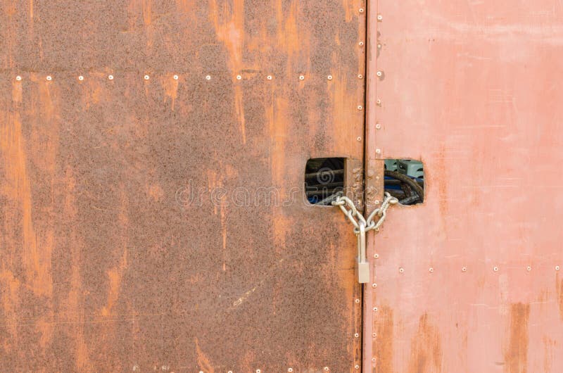 Rusty door. stock photo. Image of entry, lock, closeup - 57088510