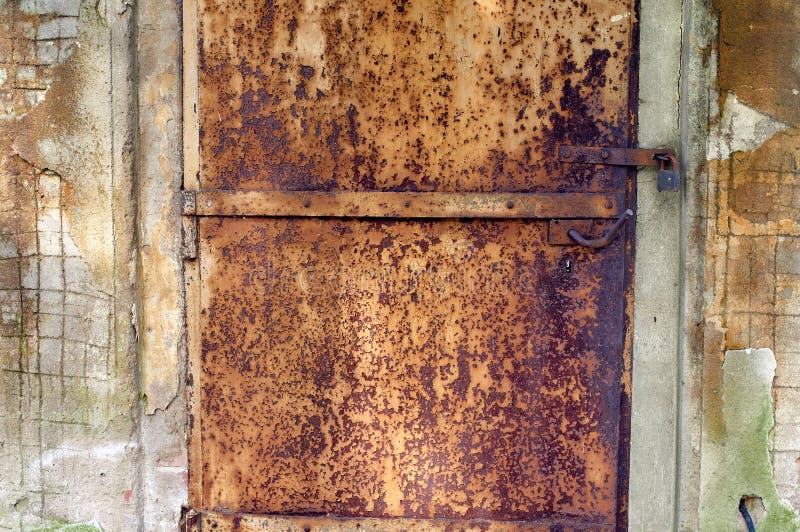 Old and Rusty Doors Texture Stock Image - Image of metallic, iron ...