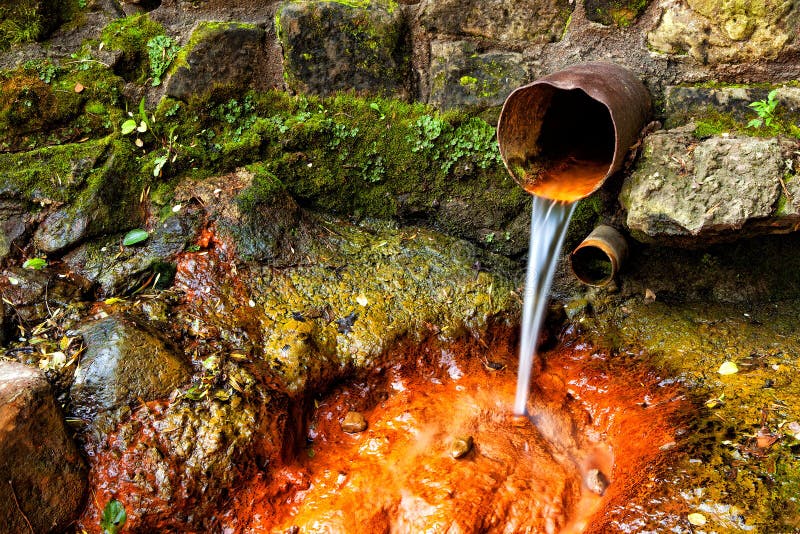 Rusty Drain stock image. Image of stone, sewage, lichen - 37625753