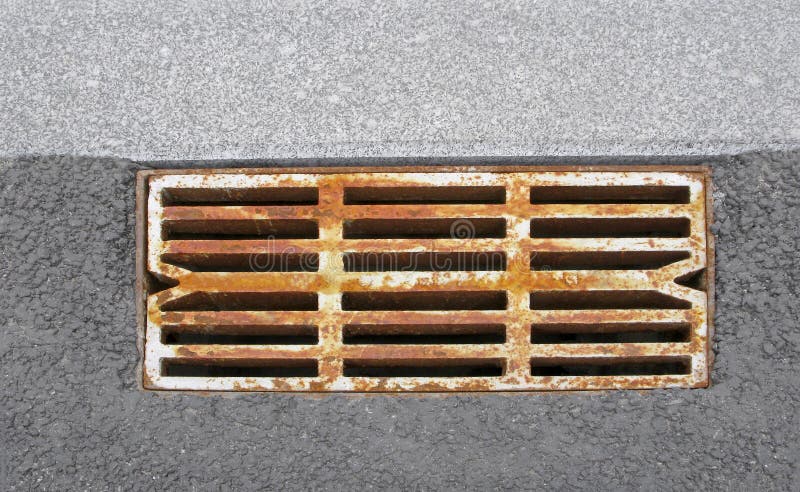 Rusty Drain Grate stock image. Image of grate, pavement - 23947029