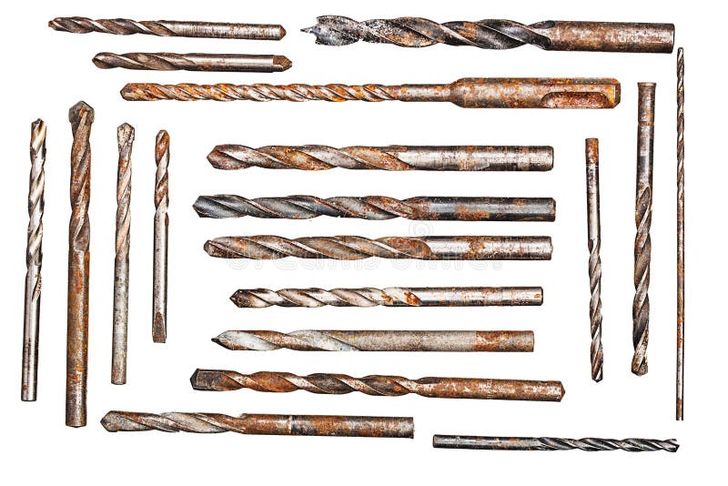 Rusty drill isolated stock image. Image of metal, perfect - 110631539