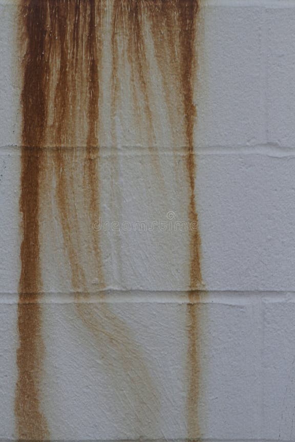 Rusty Drip Cinder Block Wall Grunge Texture Stock Photo - Image of ...
