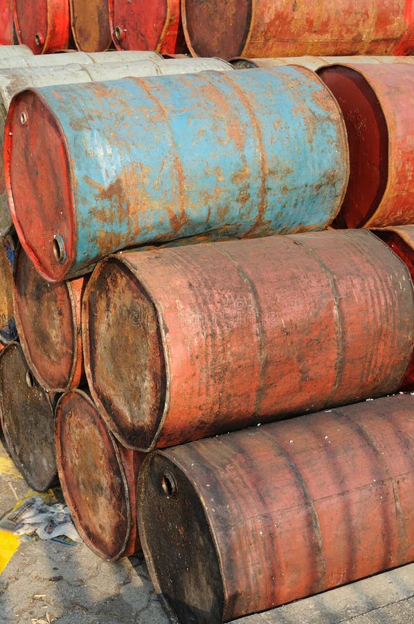 Rusty drums stock image. Image of ecology, metal, environmental - 7369397