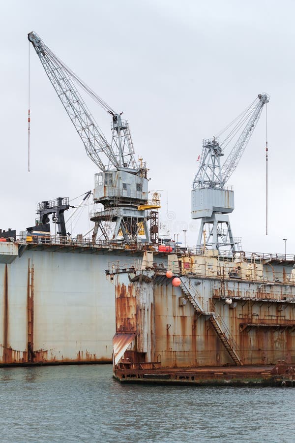 Rusty Dry Dock, Shipyard in Port, Iceland Stock Photo - Image of ...