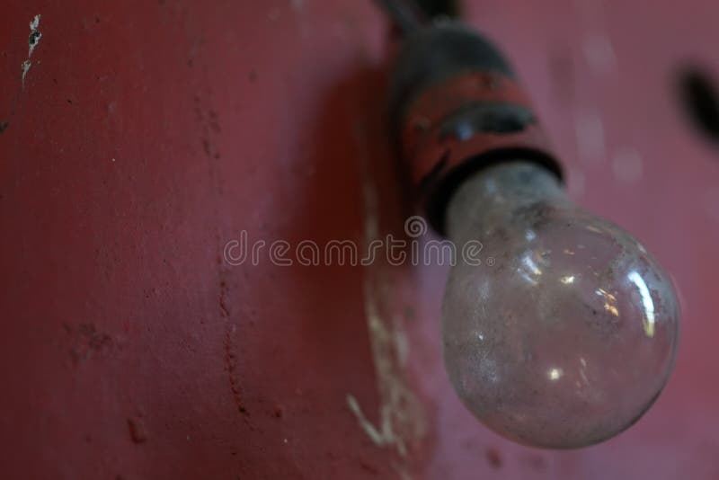 Rusty Dusty Red Antique Vintage Lightbulb Stock Image - Image of ...