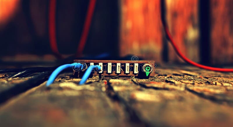 Rusty Electrical Outlet with Wires Connected Stock Photo - Image of ...
