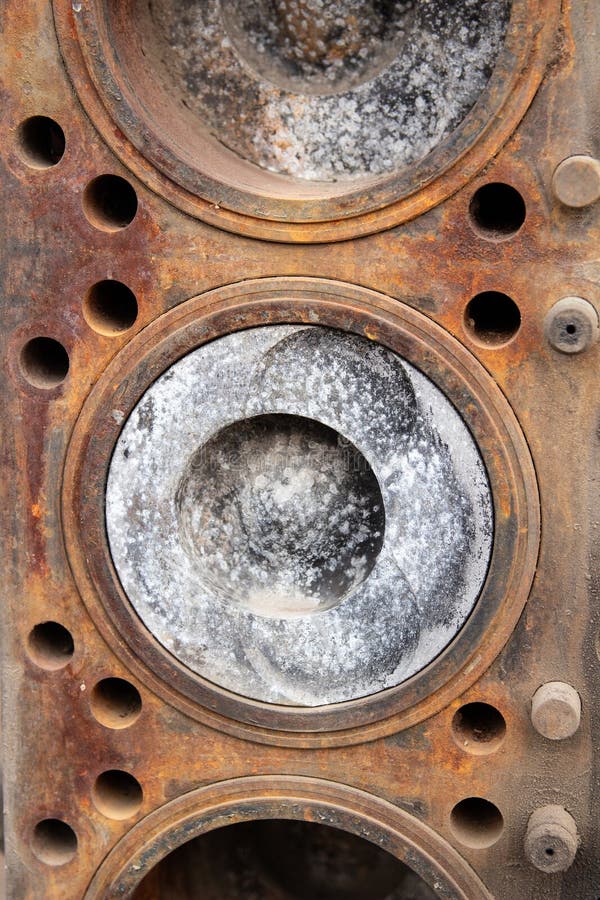 Rusty Engine Block: Old Industrial Machine Component Stock Photo ...