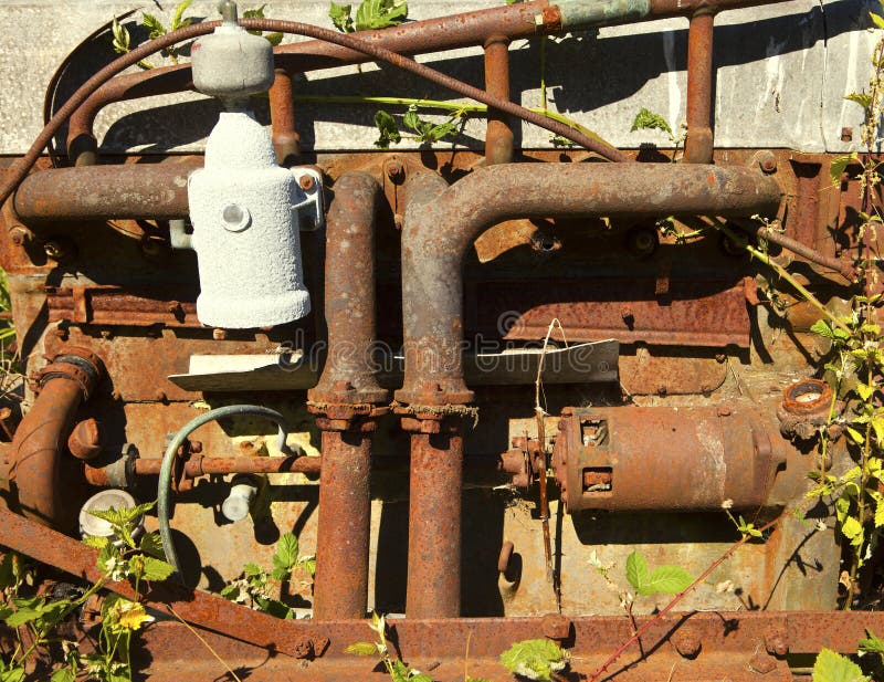Old Rusty Car without an Engine Stock Image - Image of leave, america ...