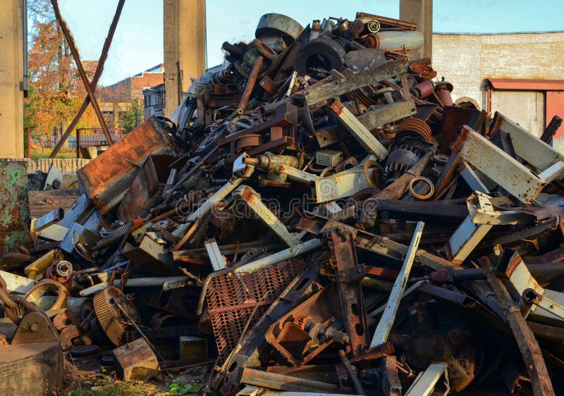 Old Rusty Abandoned Construction Excavators with a Bucket on the Ground ...