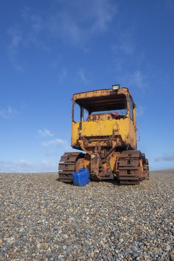 Rusty Equipment Abandoned on the Beach Stock Image - Image of excavator ...