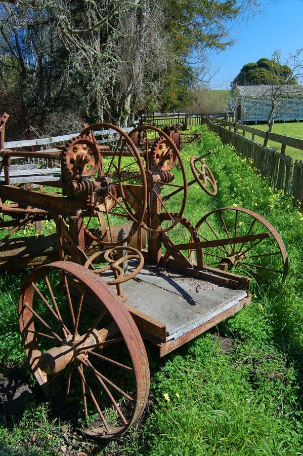 Rusty farm equipment stock image. Image of overgrown, rusty - 553939