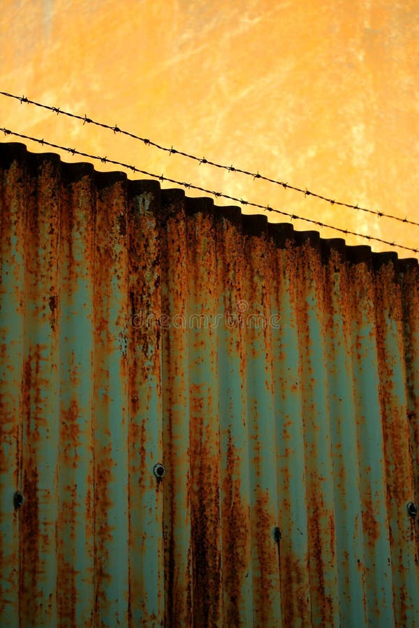 Rusty fence stock image. Image of steel, construction - 1982245