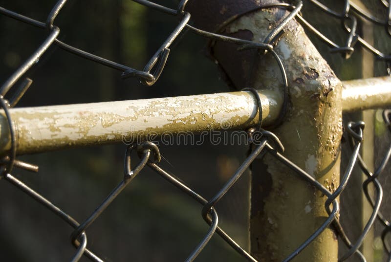 Rusty fence post stock image. Image of fence, wire, shadow - 4512225