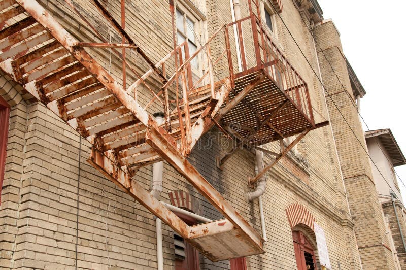 Rusty Fire Escape stock image. Image of rust, metal, building - 11198259